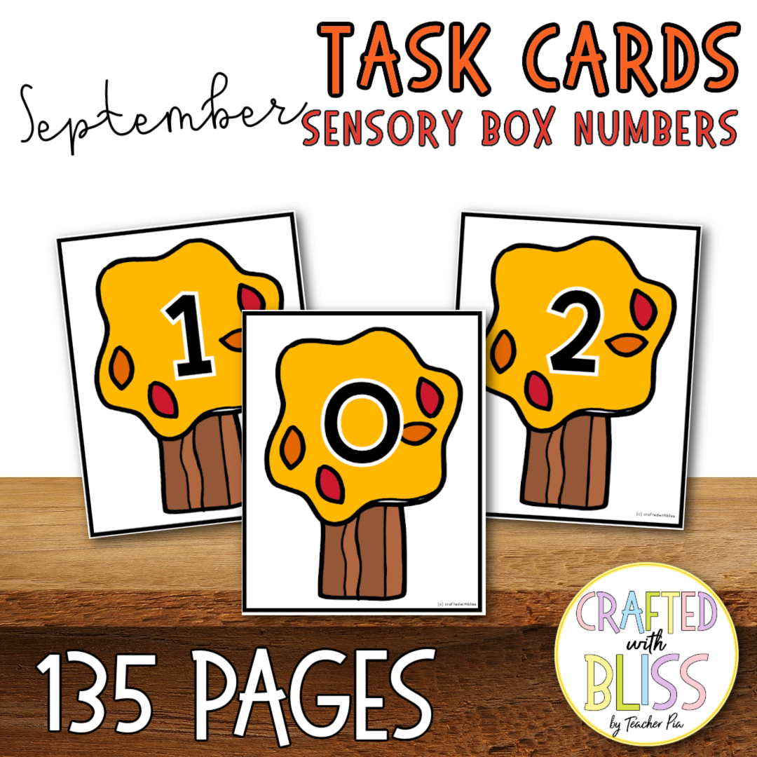 September Fall Math and Literacy Task Cards Autumn(PreK, Sped) | Made ...