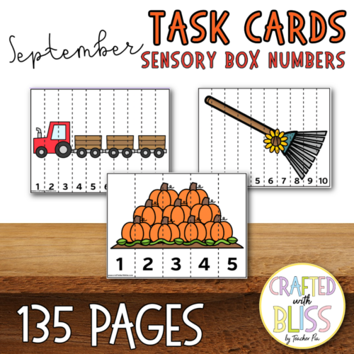 September Fall Math and Literacy Task Cards Autumn(PreK, Sped) | Made ...