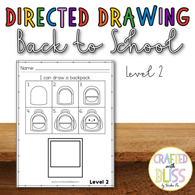 Back to School Directed Drawing Worksheet Printable | Made By Teachers