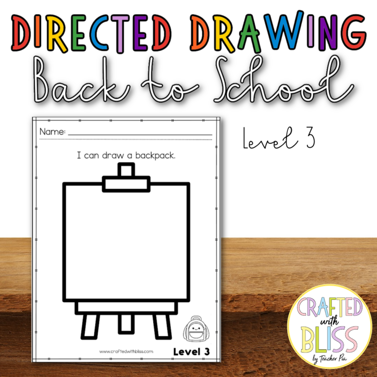 Back to School Directed Drawing Worksheet Printable | Made By Teachers