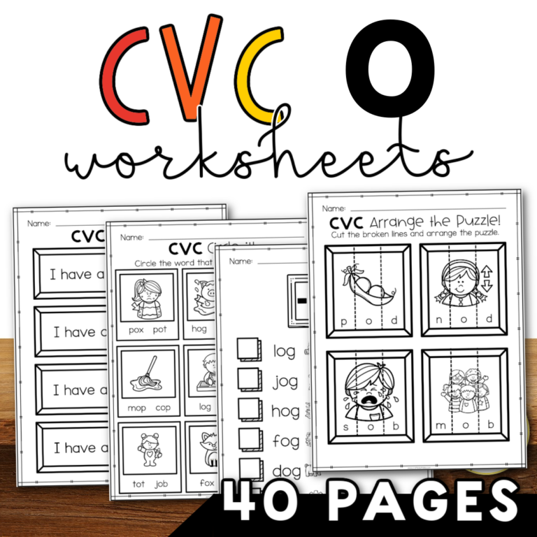 CVC - O Worksheets Phonics Reading Literacy Activity | Made By Teachers