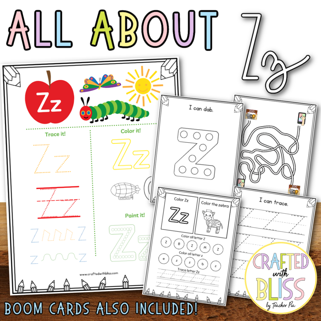 All about letter Zz Alphabet Worksheet Phonics Printable (Digital ...