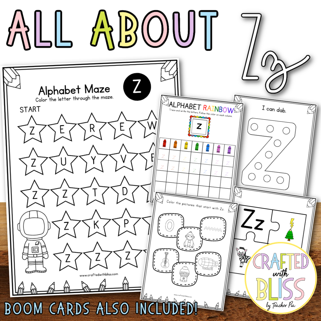 All about letter Zz Alphabet Worksheet Phonics Printable (Digital ...