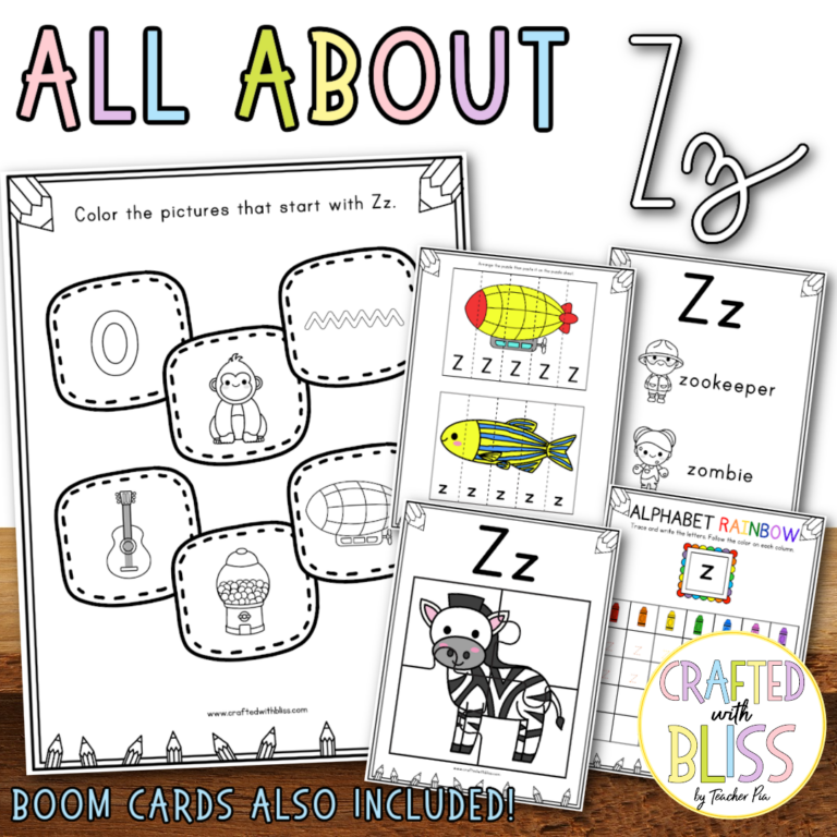 All about letter Zz Alphabet Worksheet Phonics Printable (Digital ...