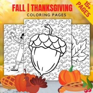 Printable Fall Autumn Thanksgiving Coloring Pages Sheets - Made By Teachers