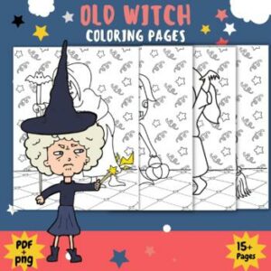 Printable Halloween Old Witch Coloring Pages Sheets - October ...