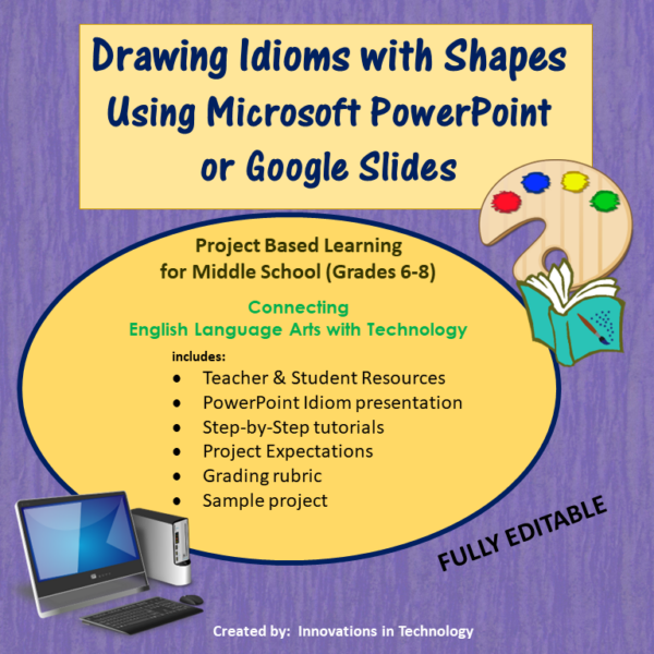 Figurative Language: Idioms - Drawing using Shapes in PowerPoint or ...
