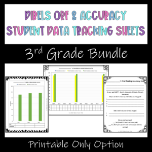 DIBELS Student Data Tracking ORF & Accuracy Bundle: 3rd Grade Printable ...