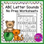 No Prep ABC Worksheets Circle the Beginning Letter Sounds - Made By ...
