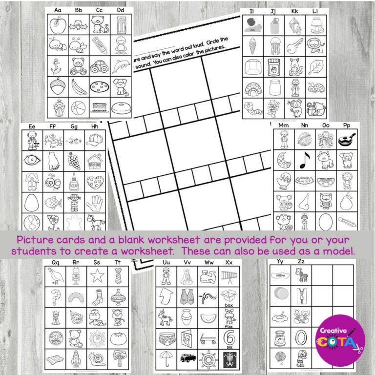 No Prep ABC Worksheets Circle the Beginning Letter Sounds | Made By ...