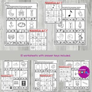 No Prep ABC Worksheets Circle the Beginning Letter Sounds | Made By ...