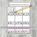 No Prep Kindergarten Literacy ABC Worksheets Circle the Beginning ...