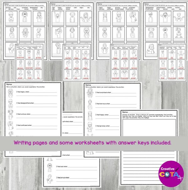 Social Emotional Learning Identifying Feelings and Emotions Activities ...