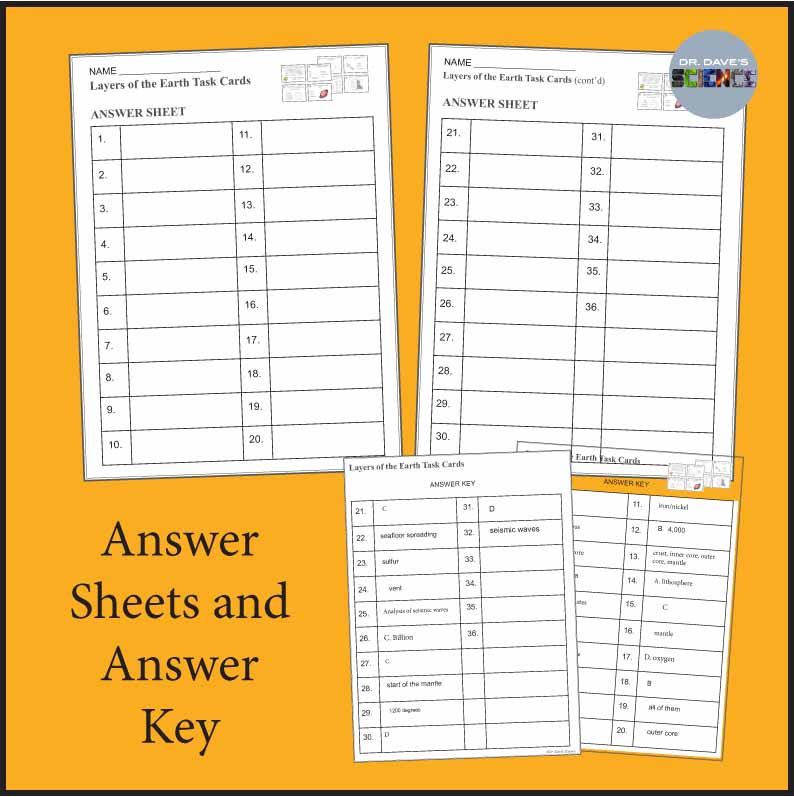 Layers of the Earth Task Cards Activity | Made By Teachers