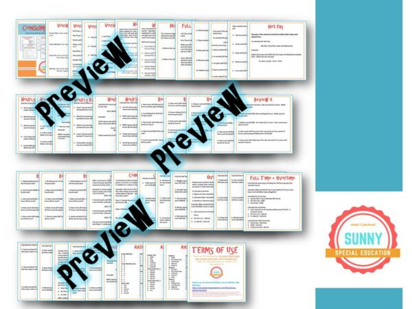 Consumer Math- Income, Gross Pay, Net Pay, Hourly Rate, Commission ...
