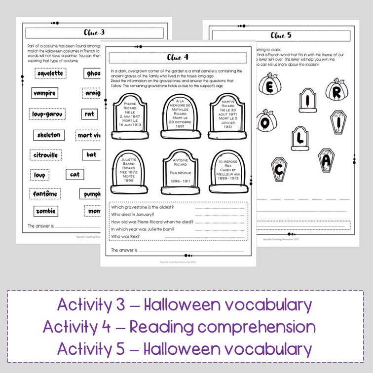 French Halloween mystery - Made By Teachers