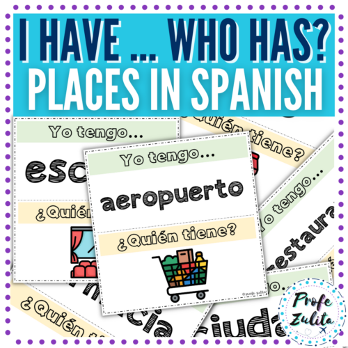 Spanish Places Location Vocabulary Game | Yo Tengo, Quién tiene - Made ...