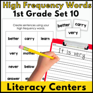 Benchmark Advance High Frequency Word Activities | 1st Grade Unit 10 ...