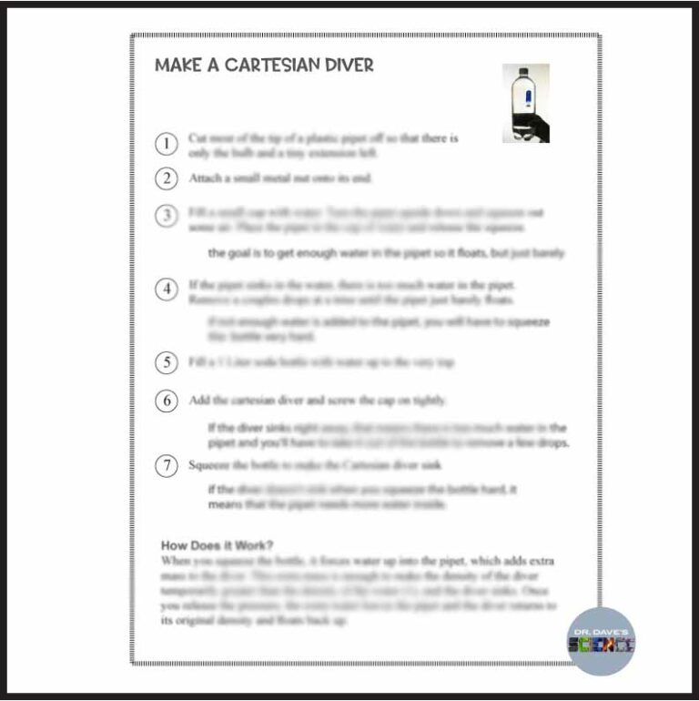 Cartesian Divers Buoyancy and Density Sinking and Floating - Made By ...