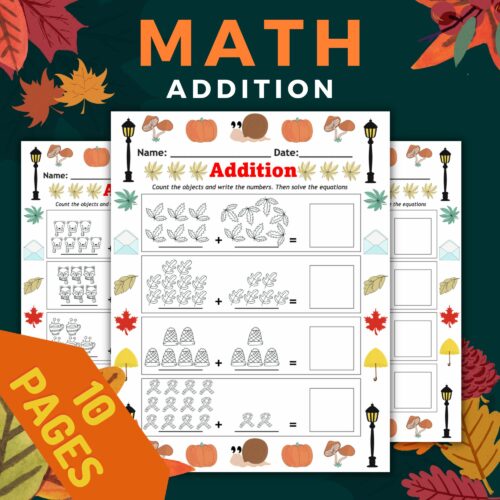 Printable Fall Autumn Math Addition -Fun September October Math ...