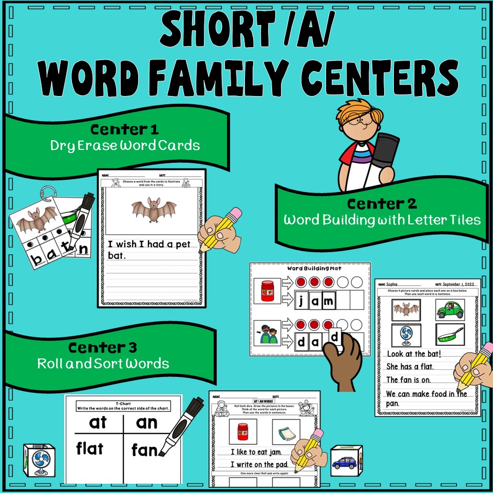 Short A Centers And Writing Activities Made By Teachers