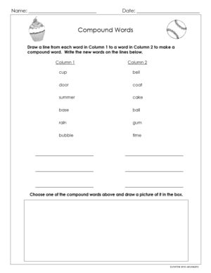Compound Words - 4 Practice Activity Worksheets - Grade 2 - Made By ...