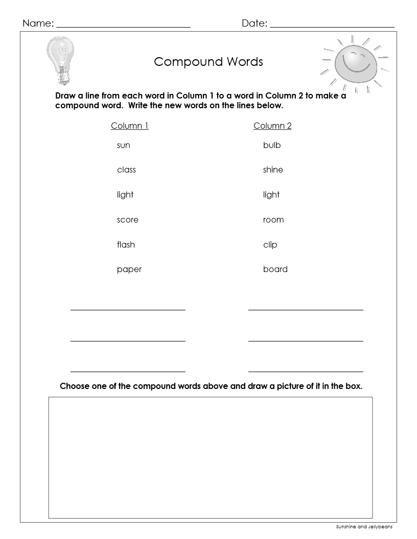 Compound Words - 4 Practice Activity Worksheets - Grade 2 | Made By ...