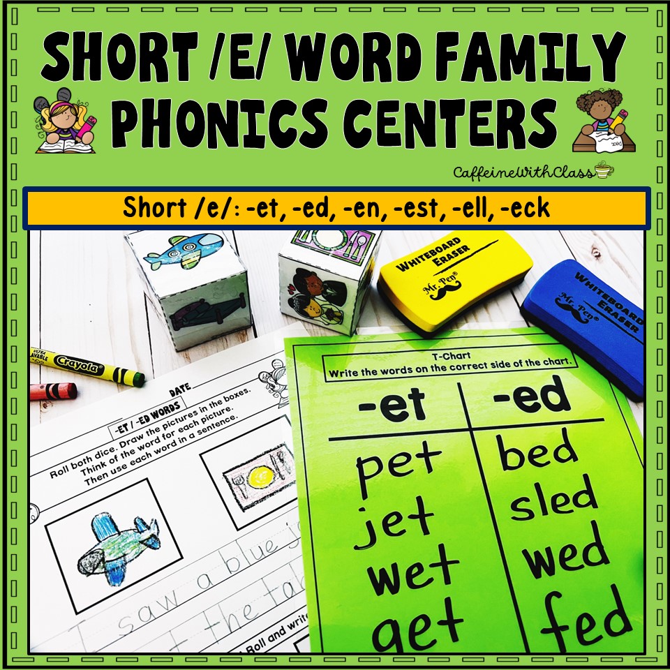 Short E Centers and Writing Activities | Made By Teachers