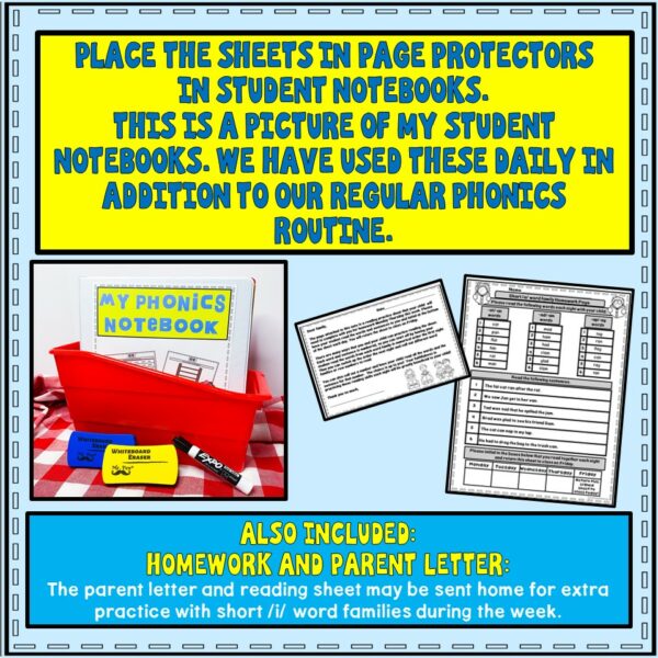 Short I Phonics and Reading Pages | Made By Teachers