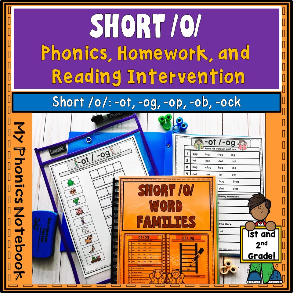 Short O Reading and Activity Sheets - Made By Teachers