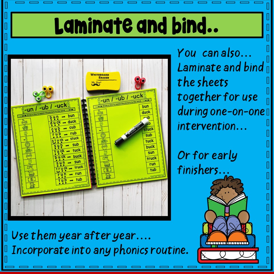 Short U Phonics and Reading Pages - Made By Teachers