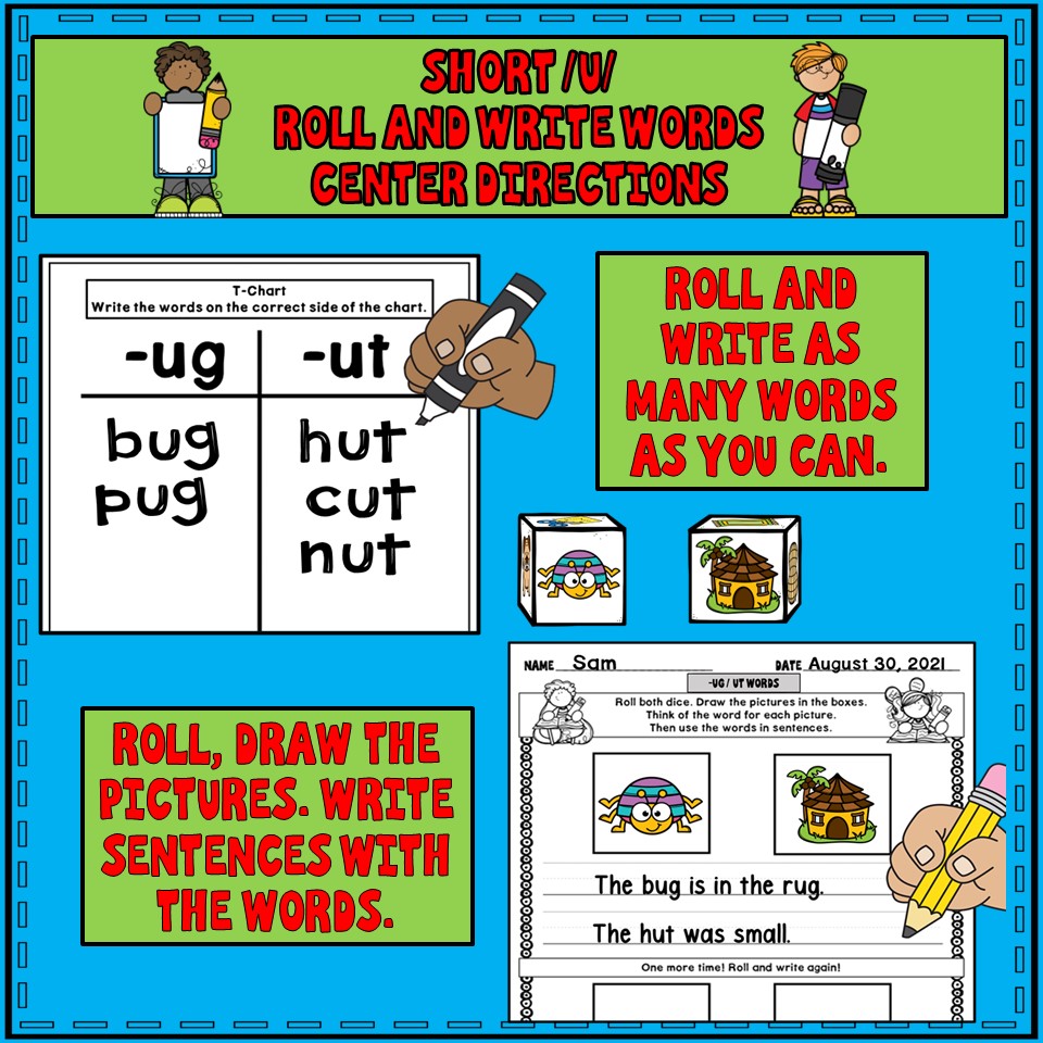 Short U Centers and Writing Activities | Made By Teachers