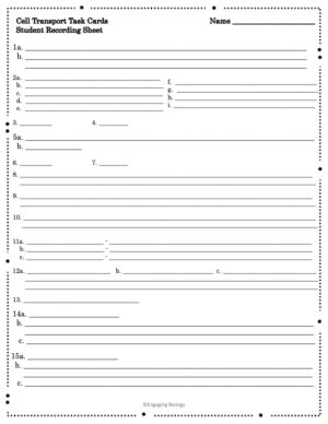 Cell Transport Osmosis and Diffusion Task Cards - Made By Teachers