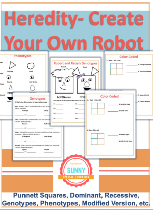 Robot Heredity (Punnett Squares, Phenotypes, Genotypes, Offspring ...