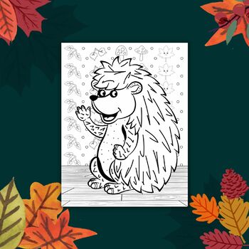 16 Printable Fall Autumn hedgehog Coloring pages - Fun Animals ...