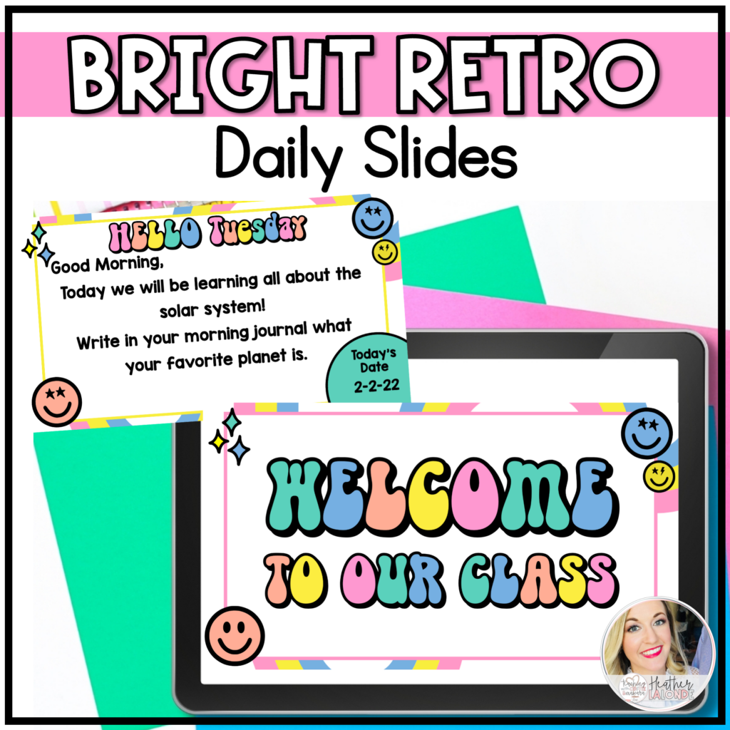 Retro Daily Slides Templates - Made By Teachers