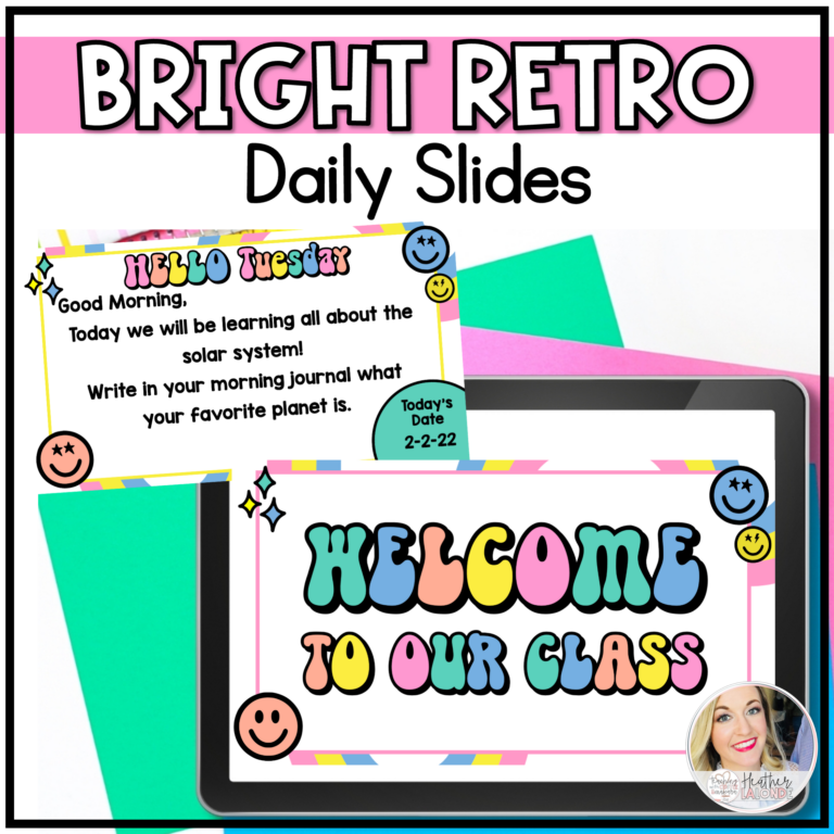Retro Daily Slides Templates - Made By Teachers