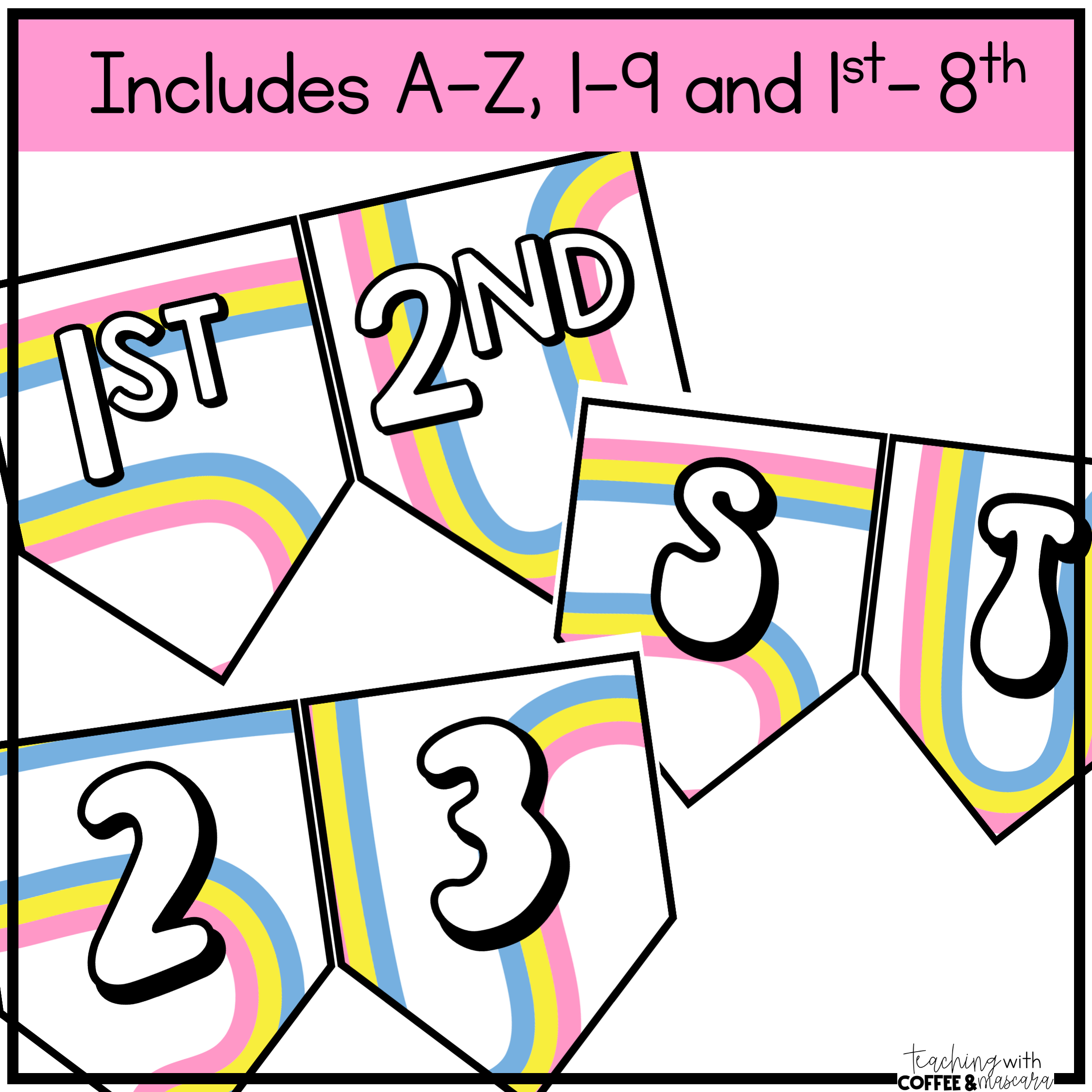 Editable Banner Retro Letters | Made By Teachers