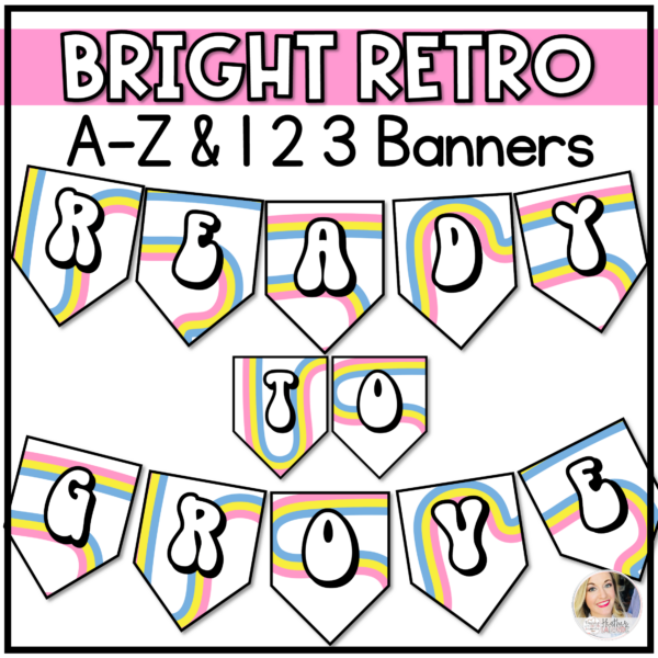 Editable Banner Retro Letters - Made By Teachers