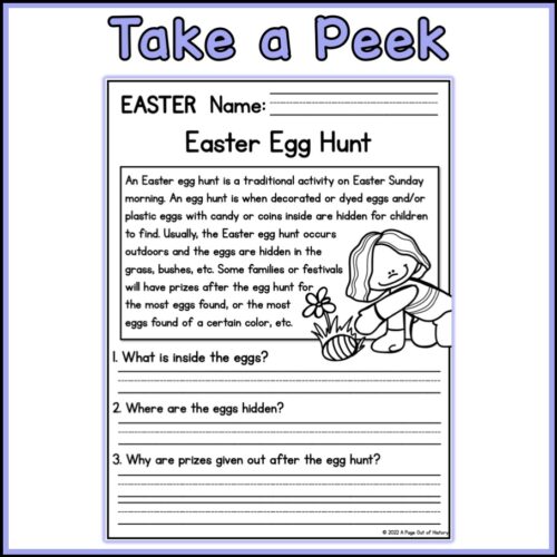 Easter Holidays Reading Comprehension Passages K-2 | Made By Teachers