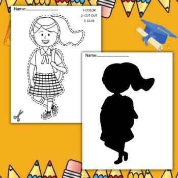 Printable Students Coloring Pages Cut and Paste - Scissor Skill ...