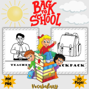 Printable Back to School vocabulary list - Learn And Color Activities ...