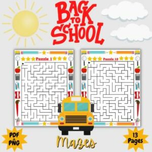 Printable Back to School Fun Mazes Puzzles With Solutions - Fun Brain ...