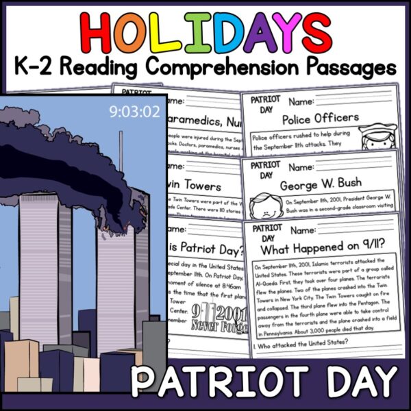 September 11th (9/11) Patriot Day Holidays Reading Comprehension ...