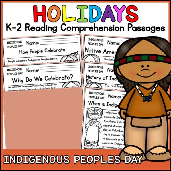 Indigenous Peoples Day Holidays Reading Comprehension Passages K-2 ...