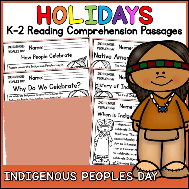 Indigenous Peoples Day Holidays Reading Comprehension Passages K-2 ...