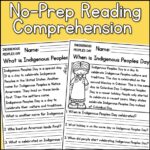 Indigenous Peoples Day Holidays Reading Comprehension Passages K-2 ...