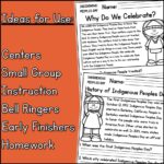 Indigenous Peoples Day Holidays Reading Comprehension Passages K-2 ...