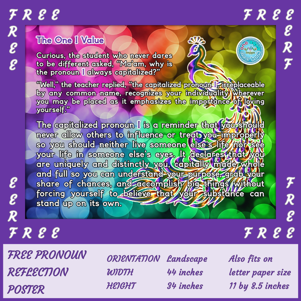 Free Pronoun Reflection Poster | Made By Teachers