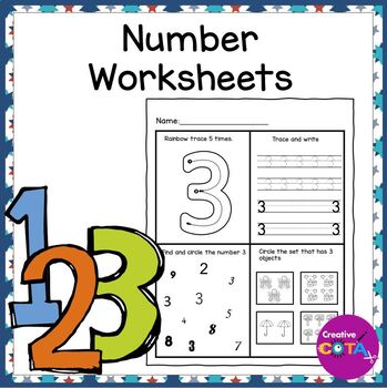 Math Number Identification and Formation Worksheets - Made By Teachers